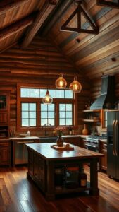 20 Cozy Log Cabin Kitchen Ideas for Your Rustic Retreat - The Ivy ...