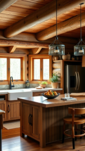 20 Cozy Log Cabin Kitchen Ideas for Your Rustic Retreat - The Ivy ...