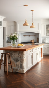 20 Unique Farmhouse Kitchen Island Ideas - The Ivy Kitchen Blog