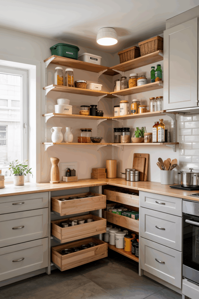 35 Stunning Kitchen Corner Ideas for Extra Storage and Elegance - The Ivy Kitchen Blog